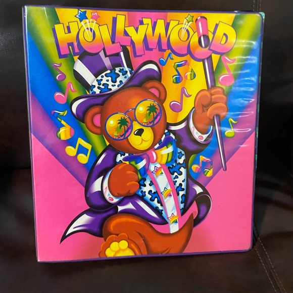 Lisa Frank | Office | Lisa Frank Binder Hollywood Bear Art | Poshmark